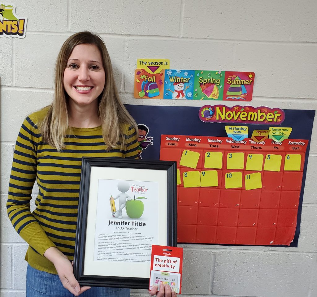 Morgantown Teacher of the Month Award